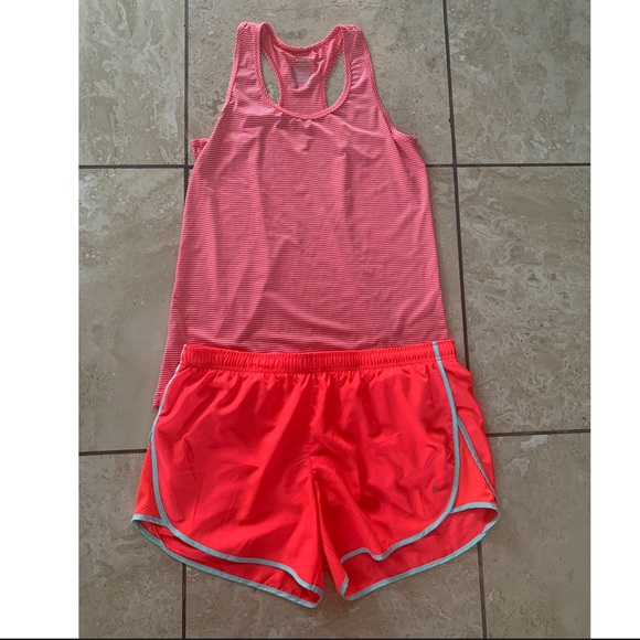 Danskin | Tops | Orange Workout Set | Poshmark